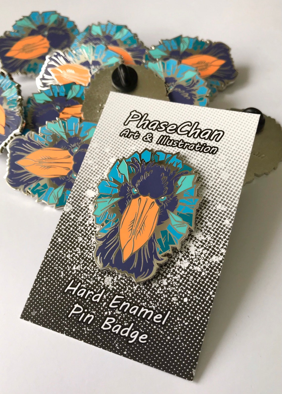 Shoebill Stork Silver Hard Enamel Pin Uncanny Bird Pins - Etsy