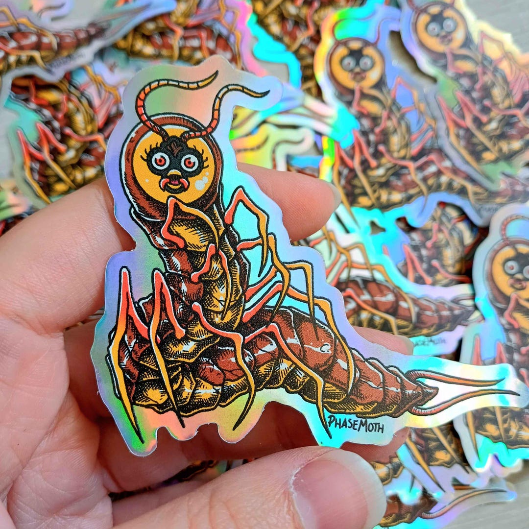 Furby Centipede Horror Holographic Vinyl Sticker - Etsy