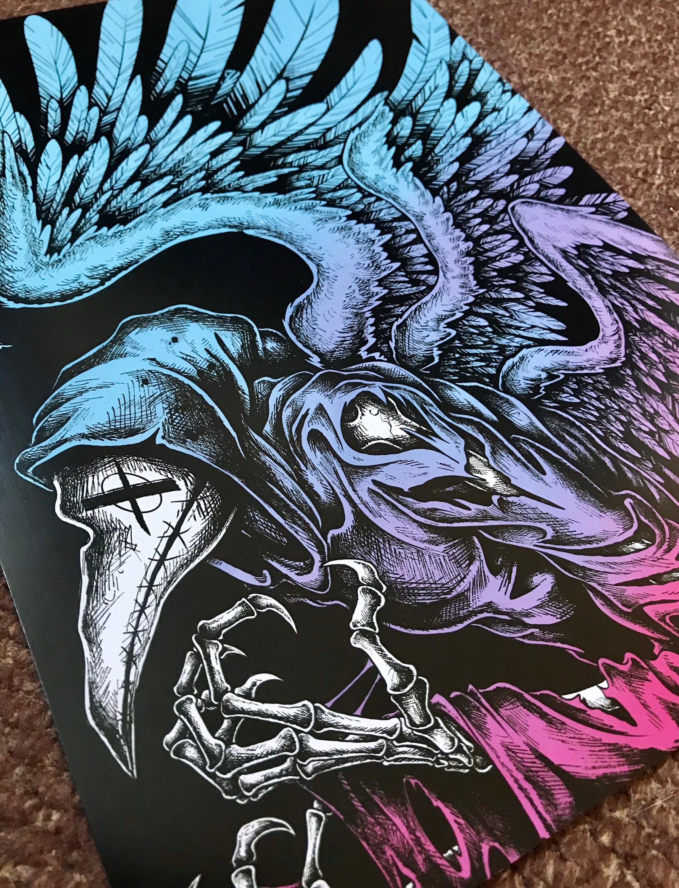 The Plague Doctor Original Dark Fantasy Art Print - Etsy UK