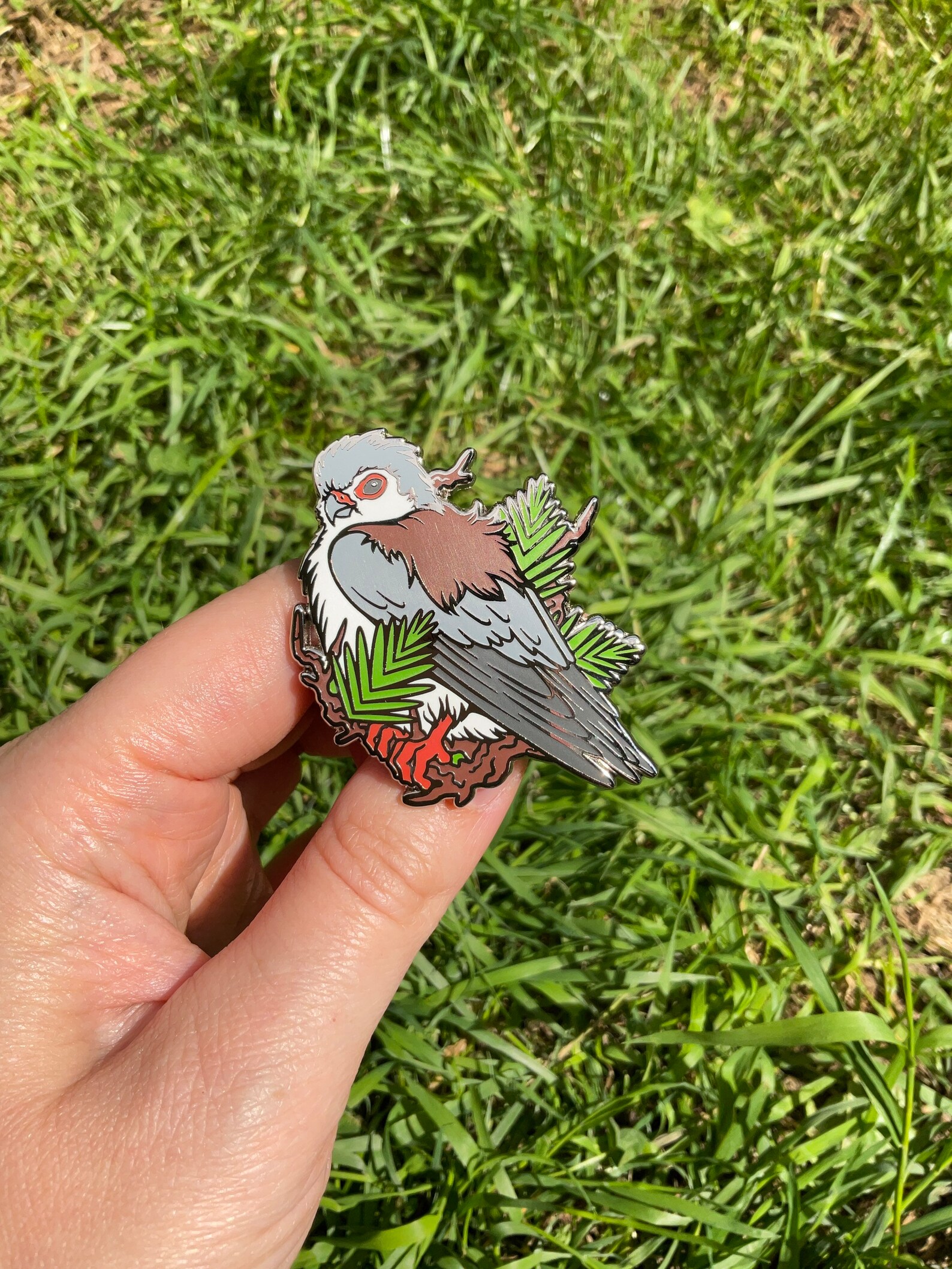 Pygmy Falcon Silver Hard Enamel Pin Badge - Etsy