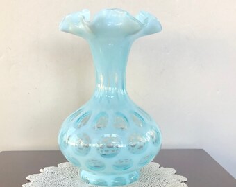Fenton Coin Dot Vase - Etsy