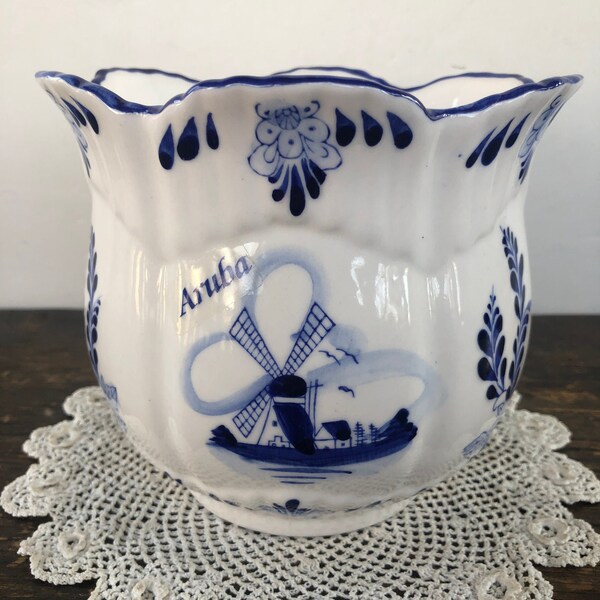 Delft Blue Planter - Etsy