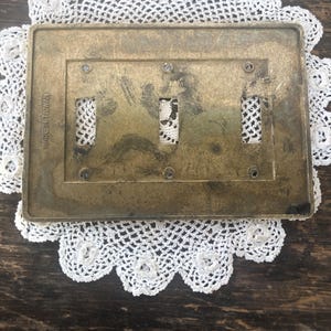 Brass 3 Switch Light Plate Cover - Etsy