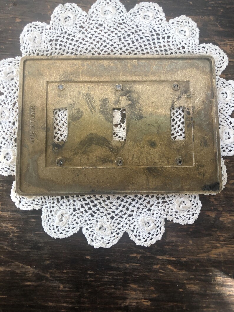 Brass 3 Switch Light Plate Cover - Etsy