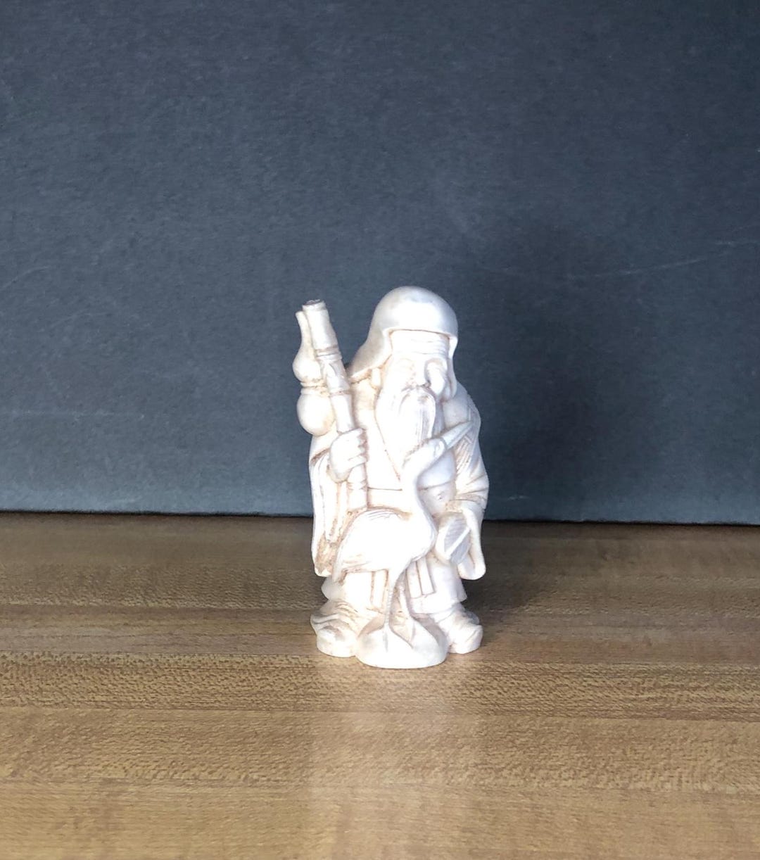 Vintage Resin Asian Monk With Crane Figurine - Etsy