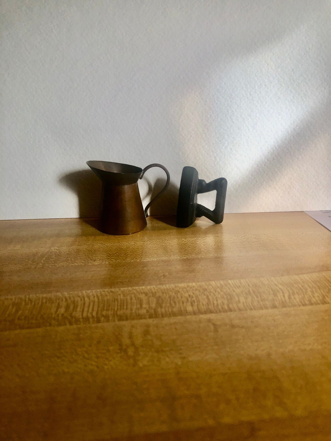 Miniature Farm Pitcher and Sad Iron - Etsy