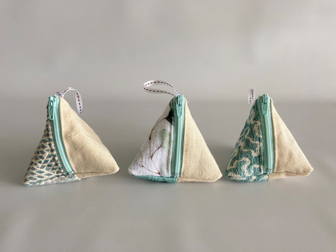 Set of 3 Japanese Samosa Pouch, Pyramidal Pouch, Pyramid Pouch, Pyramid ...