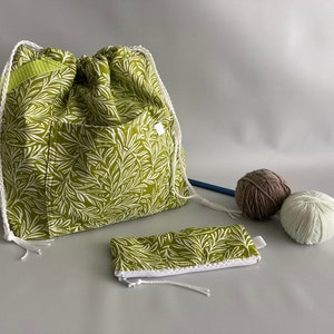 Set of 2 Drawstring Knitting Bag Knitter Bag Yarn Bag With - Etsy