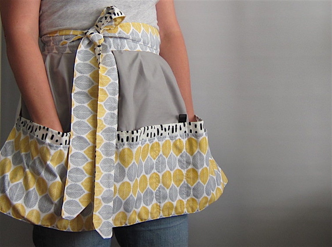 Cafe Apron Hip Apron Half Apron With Pockets Collection | Etsy