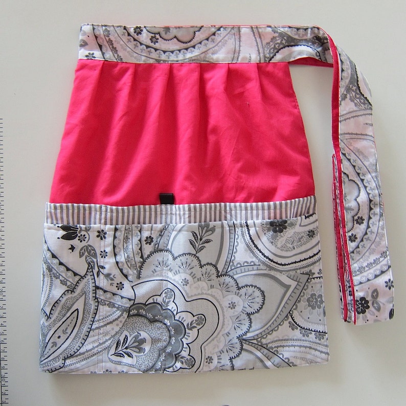 Cafe Apron Hip Apron Half Apron With Pockets White and | Etsy