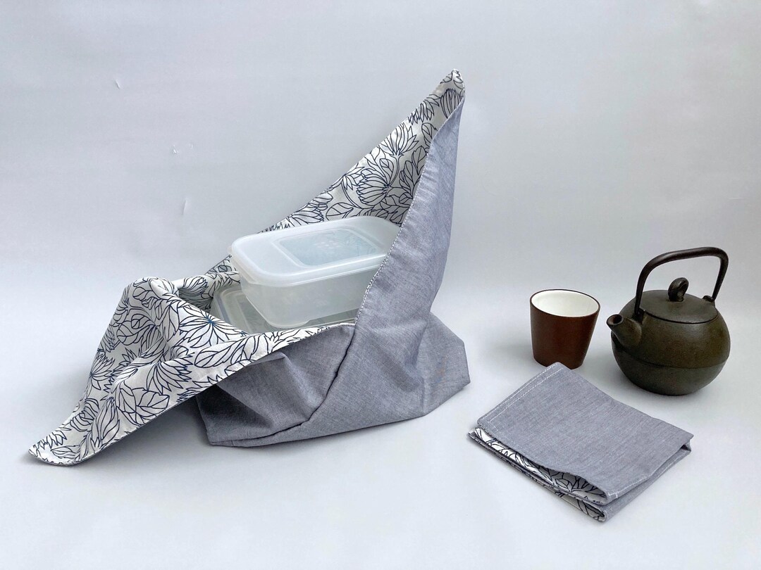 Set of 2 - Japanese Lunch Bag + 1 Napkin, Azuma Bukuro Bag, Bento Bag ...