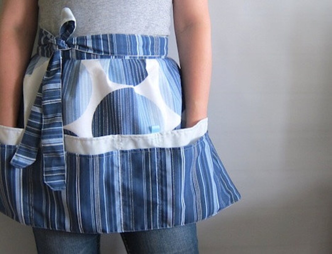 Cafe Apron Hip Apron Half Apron With Pockets Japanese - Etsy