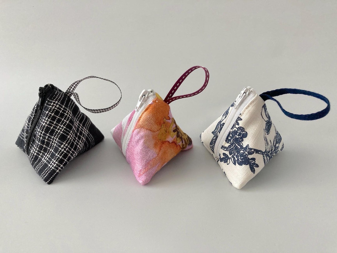Set of 3 - Japanese Samosa Pouch, Pyramidal Pouch, Pyramid Pouch ...
