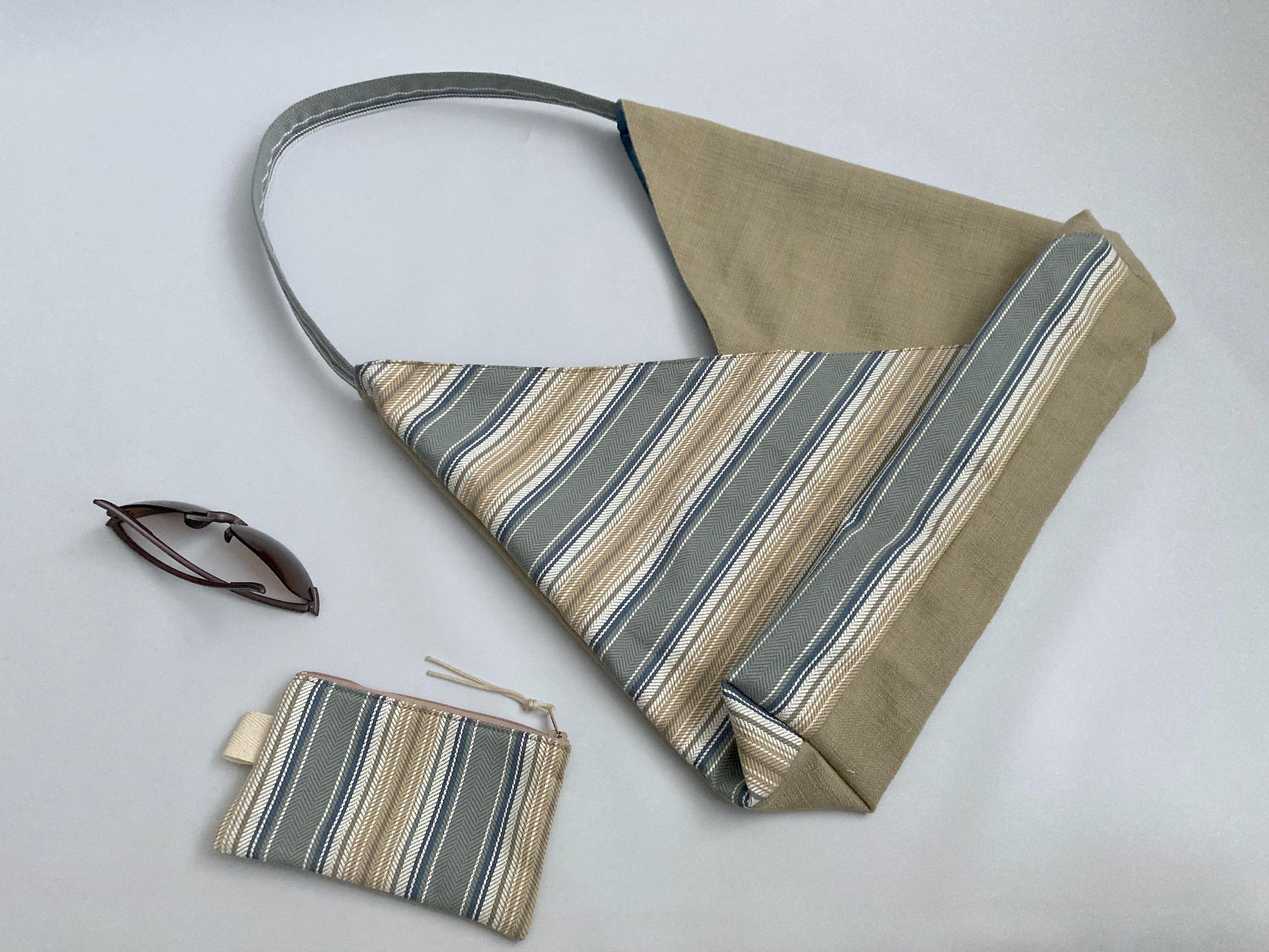 Set of 2 - Japanese Origami Azuma Bukuro Bag, Fukuro Bag, Japanese Boho ...