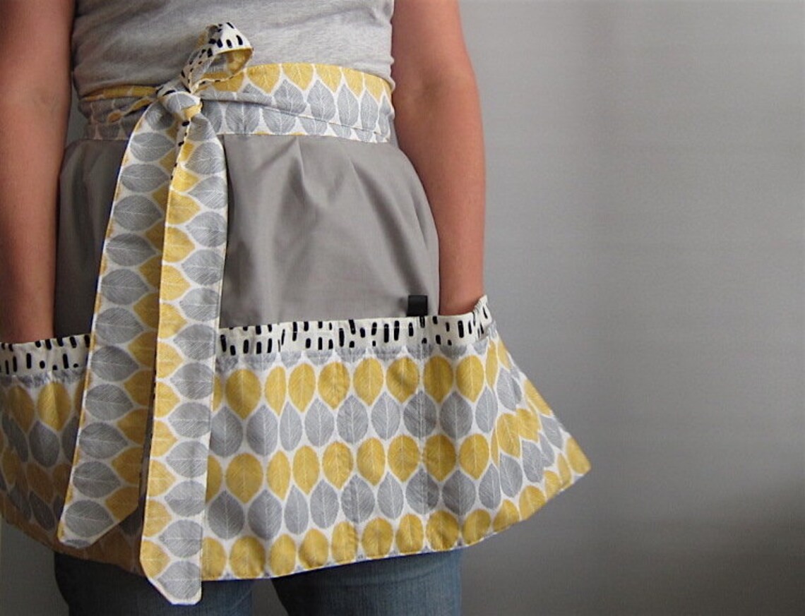 Cafe Apron Hip Apron Half Apron With Pockets Collection | Etsy