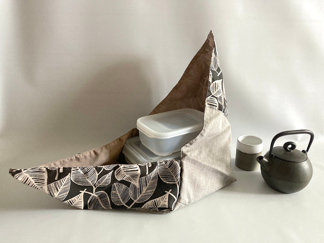 Lunch Bag, Azuma Bag, Bento Bag, Japanese Lunch Bag Brown and Black ...
