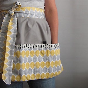 Cafe Apron, Hip Apron, Half Apron With Pockets - Collection Nature ...
