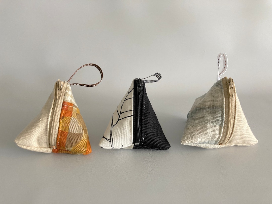 Set of 3 Japanese Samosa Pouch, Pyramidal Pouch, Pyramid Pouch, Pyramid ...