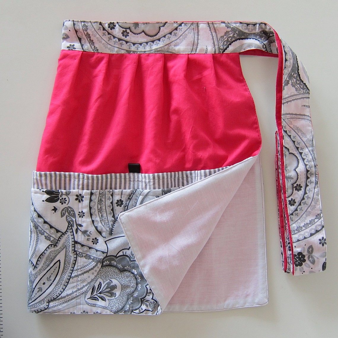 Cafe Apron Hip Apron Half Apron With Pockets White and | Etsy