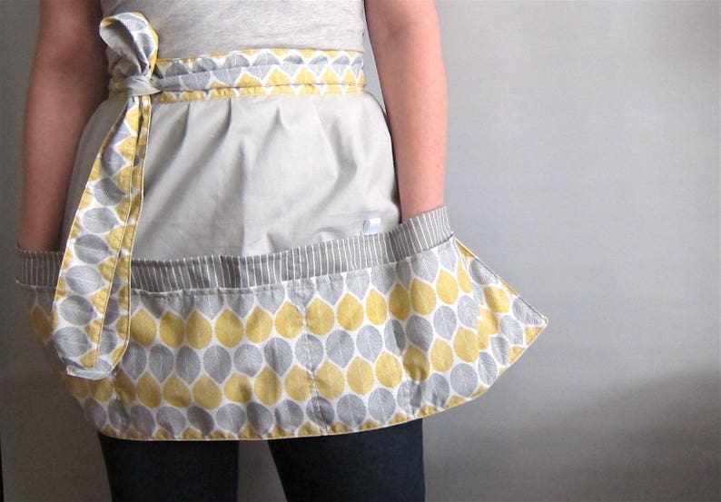 Cafe Apron Hip Apron Half Apron with pockets Collection | Etsy