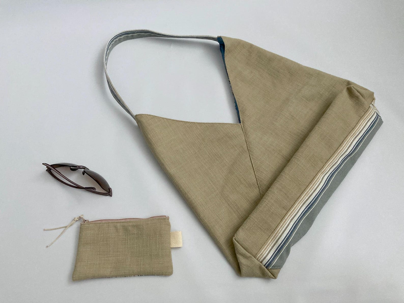 Set of 2 - Japanese Origami Azuma Bukuro Bag, Fukuro Bag, Japanese Boho ...