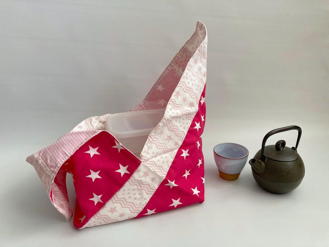 Lunch Bag, Azuma Bag, Bento Bag, Japanese Lunch Bag Fuchsia Stars ...