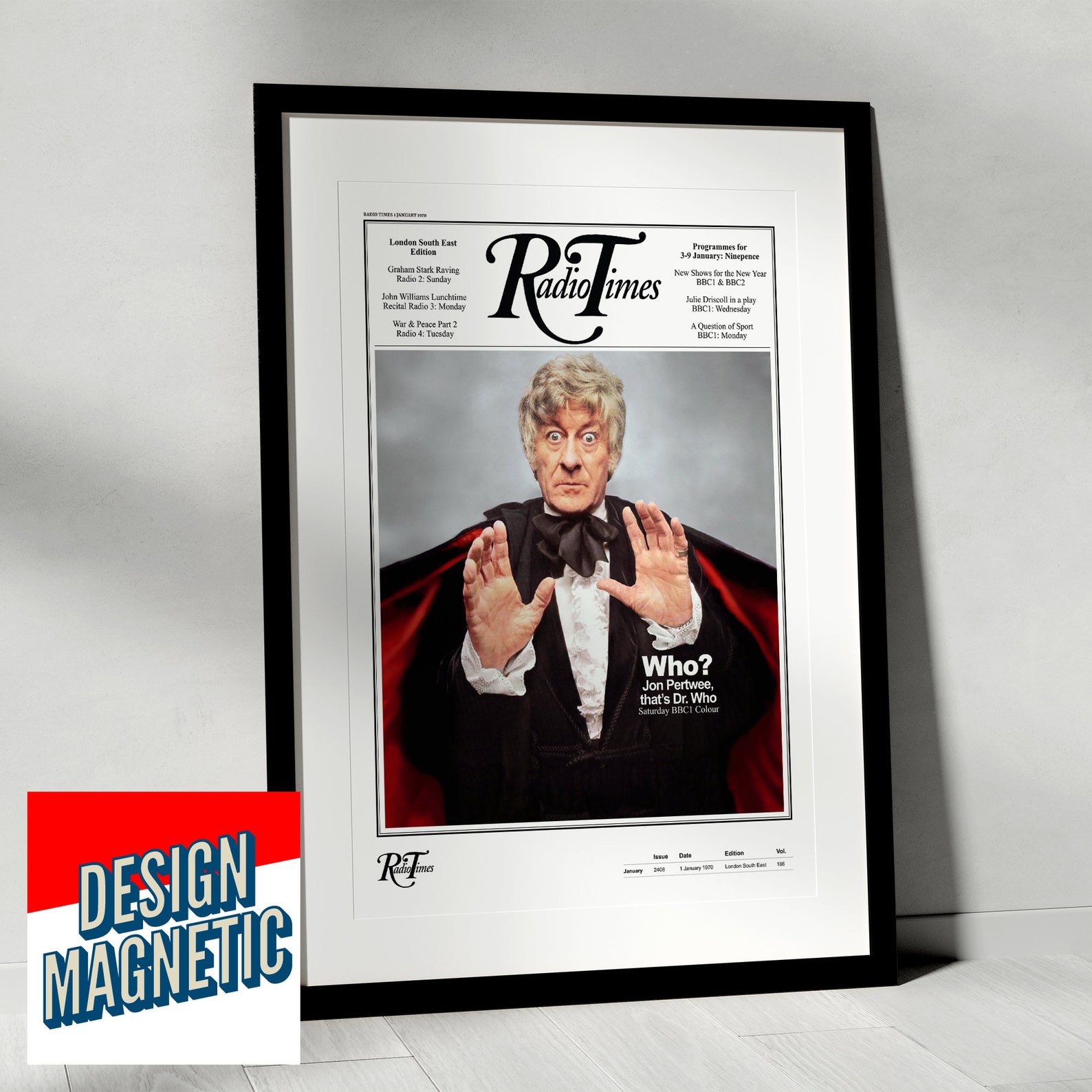 Doctor Who Tardis Jon Pertwee Radio Times 1970 Poster - Etsy UK