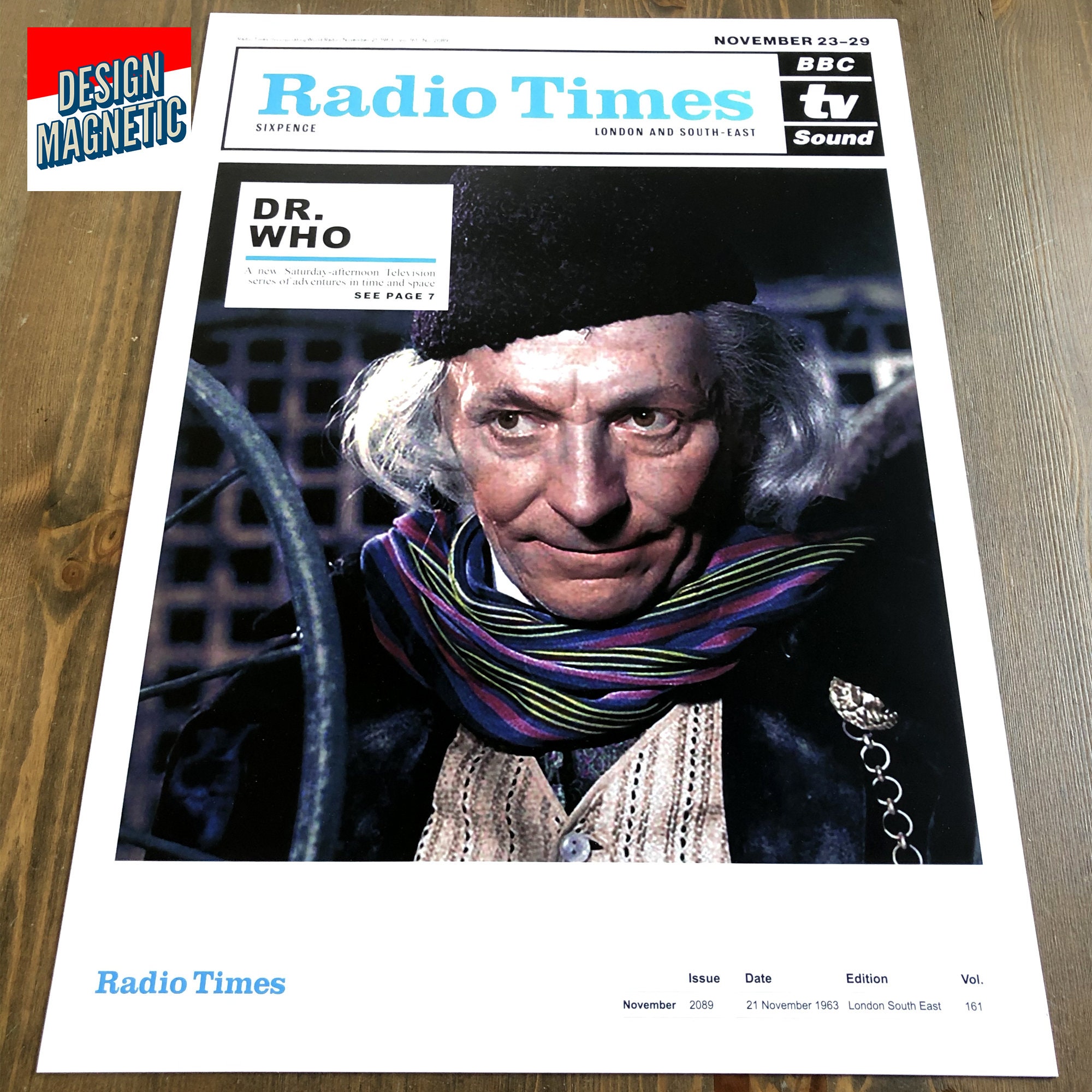 Doctor Who Tardis William Hartnell Radio Times 1963 Poster - Etsy UK