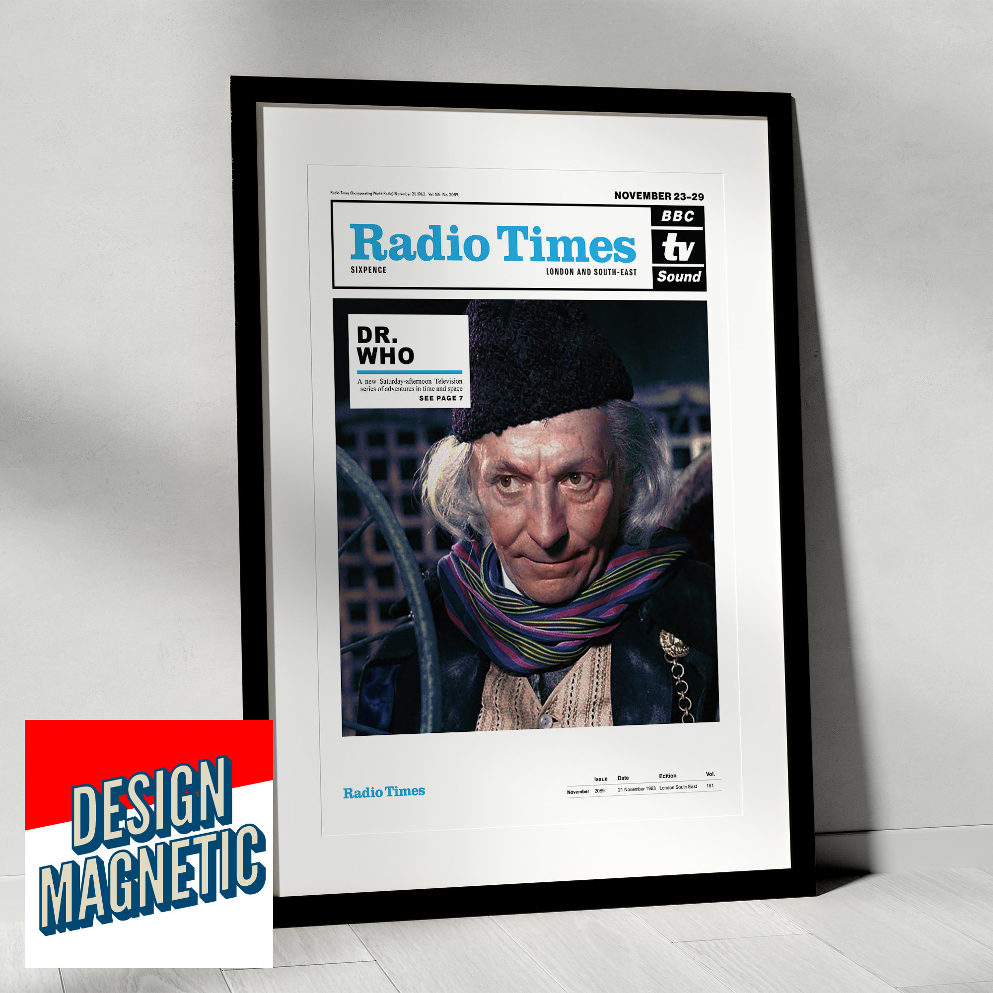 Doctor Who Tardis William Hartnell Radio Times 1963 Poster - Etsy UK
