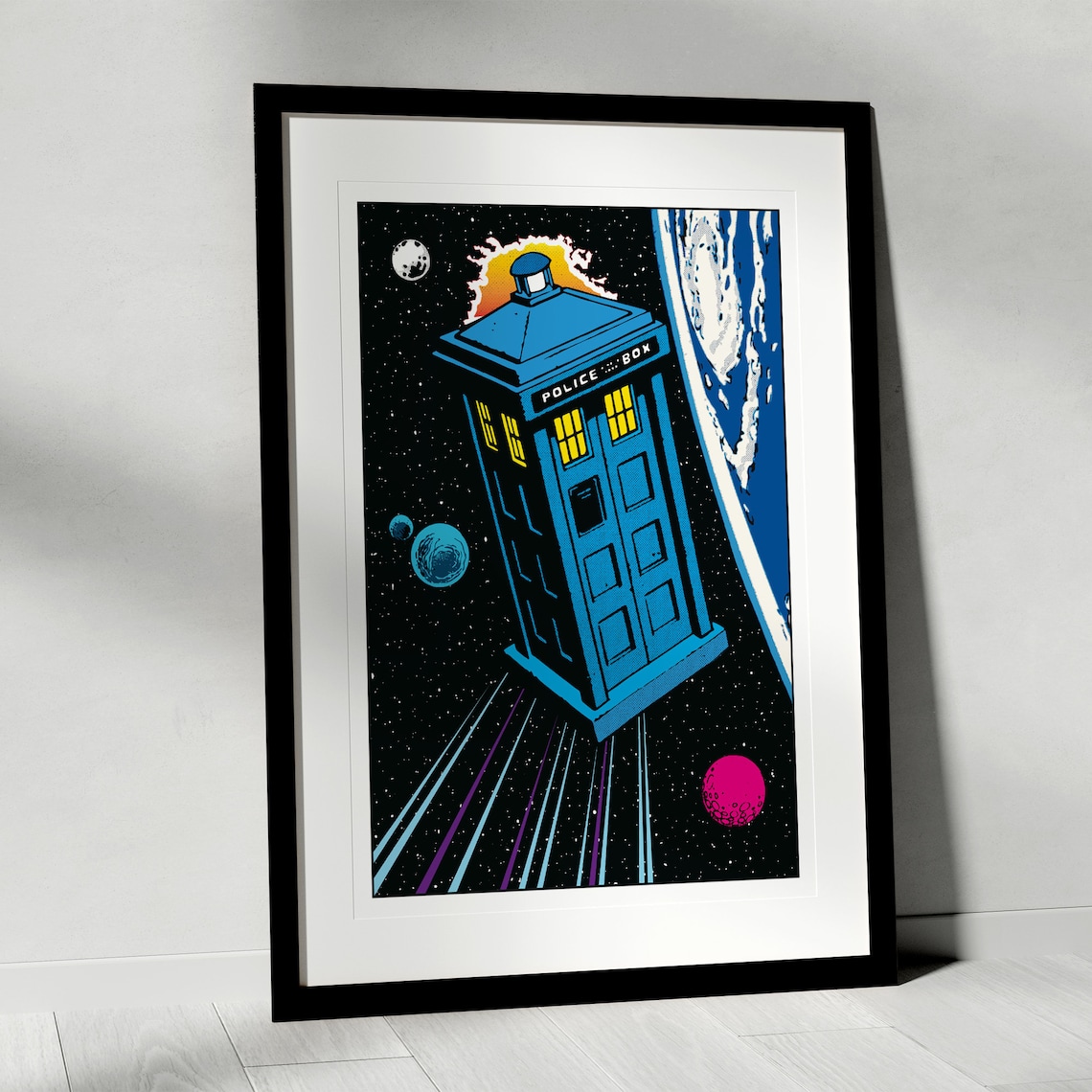 Doctor Who Tardis Comic Poster, Digital Download, Sci-fi Art, Doctor ...