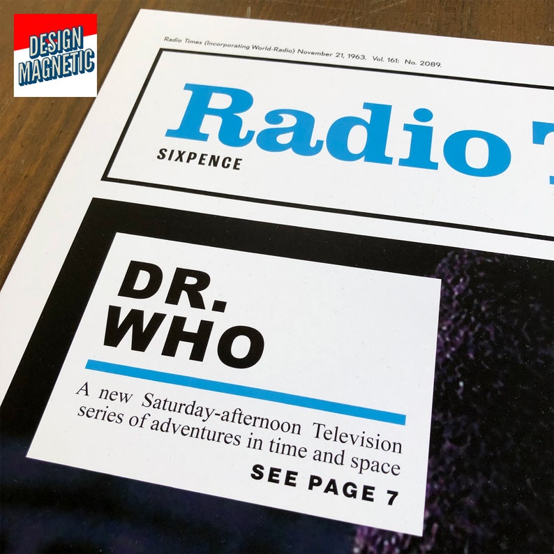 Doctor Who Tardis William Hartnell Radio Times 1963 Poster - Etsy UK