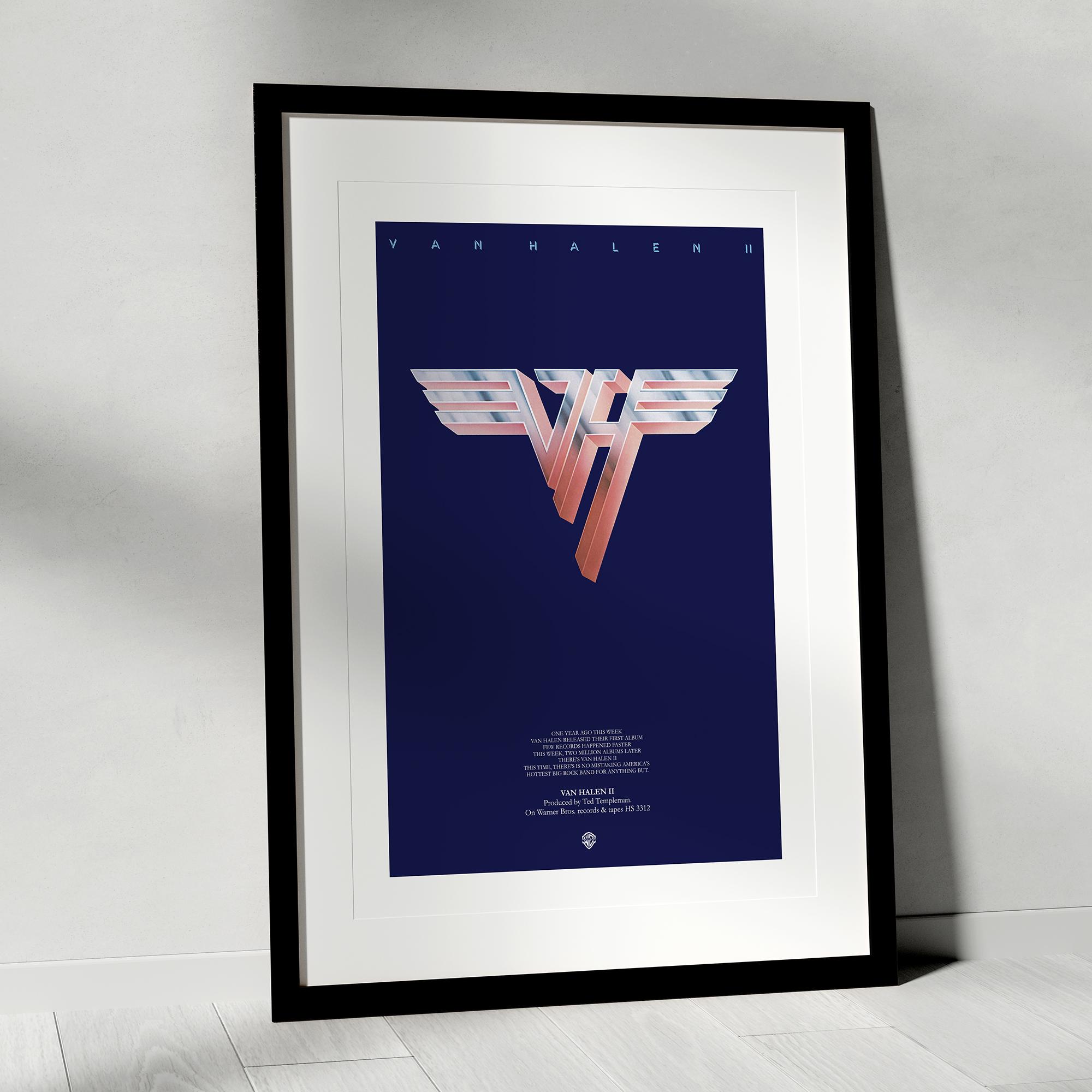 Van Halen II Vinyl Album Wall Art Poster Print 1984 5150 OU812 Diver ...