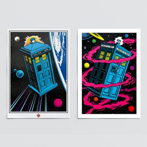 Doctor Who Tardis Comic Poster Sci-fi Art Dr Who Wall Art, Tardis Print ...