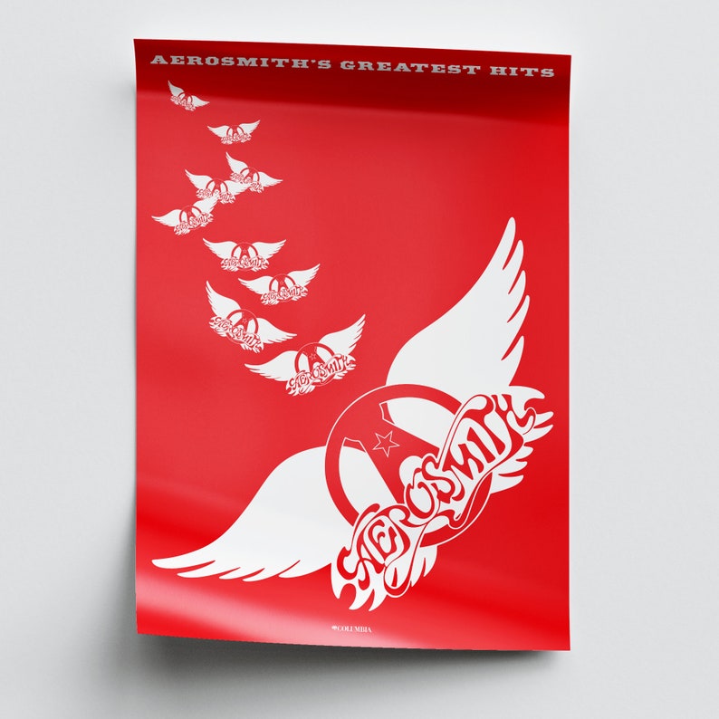 Aerosmith Rock Band Greatest Hits Vinyl Album Wall Art Poster Print ...