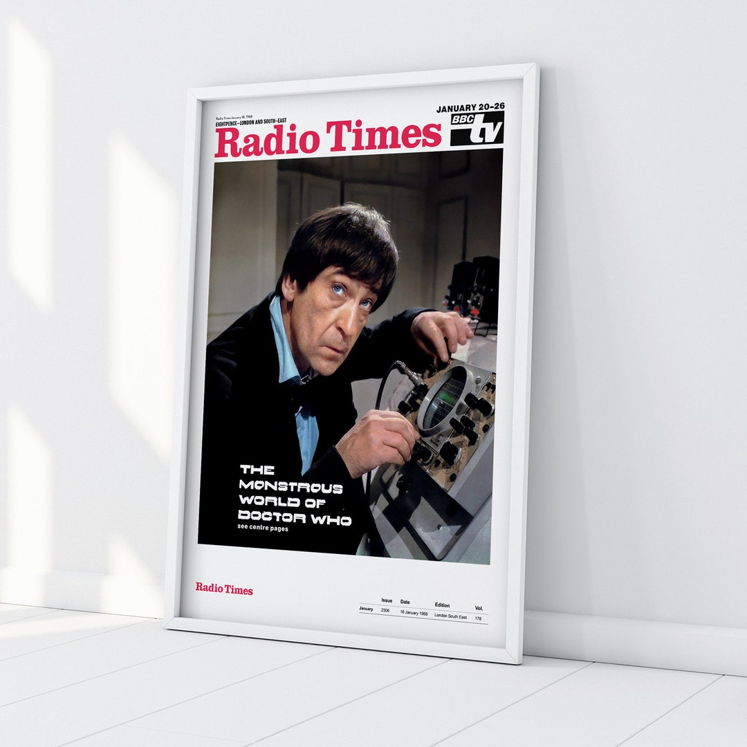Doctor Who Tardis Patrick Troughton Radio Times 1968 Poster Dr Who Wall ...