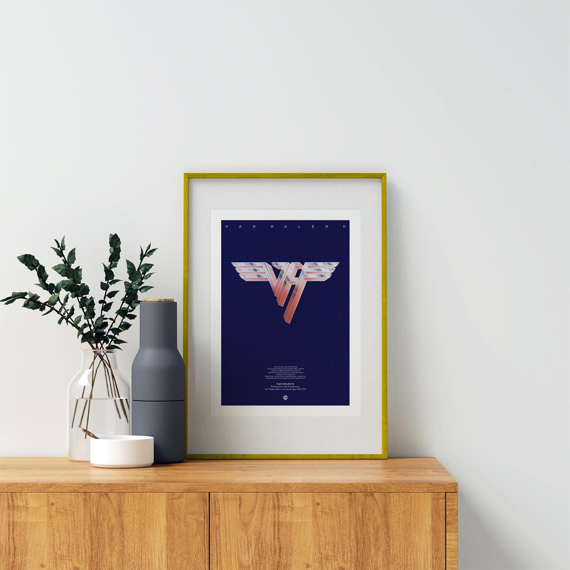Van Halen II Vinyl Album Wall Art Poster Print 1984 5150 OU812 Diver ...
