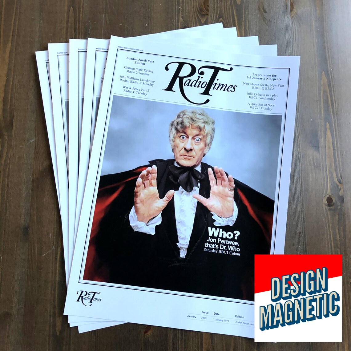 Doctor Who Tardis Jon Pertwee Radio Times 1970 Poster | Etsy UK