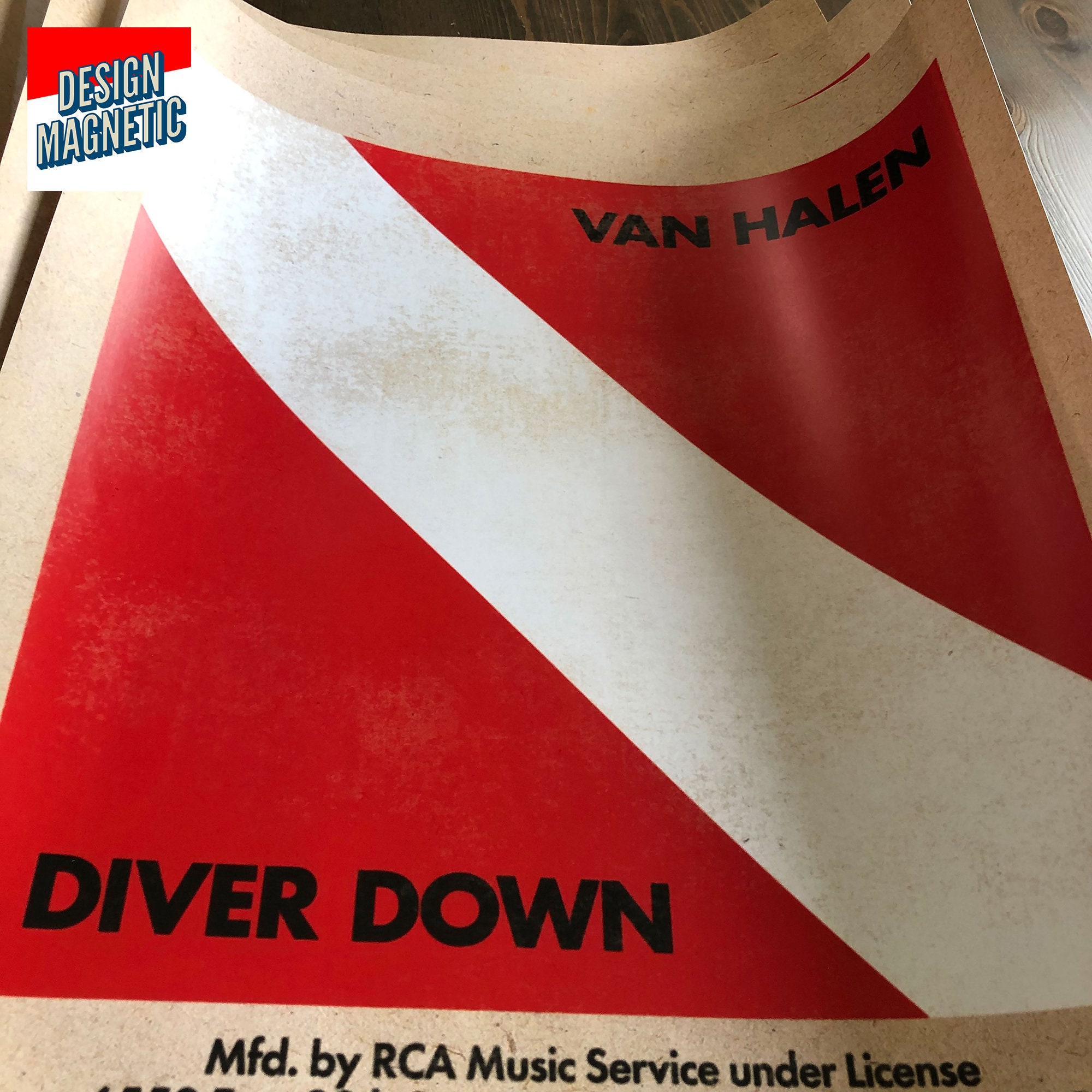 Van Halen Diver Down Vinyl Album Wall Art Poster Print 1984 5150 OU812 ...
