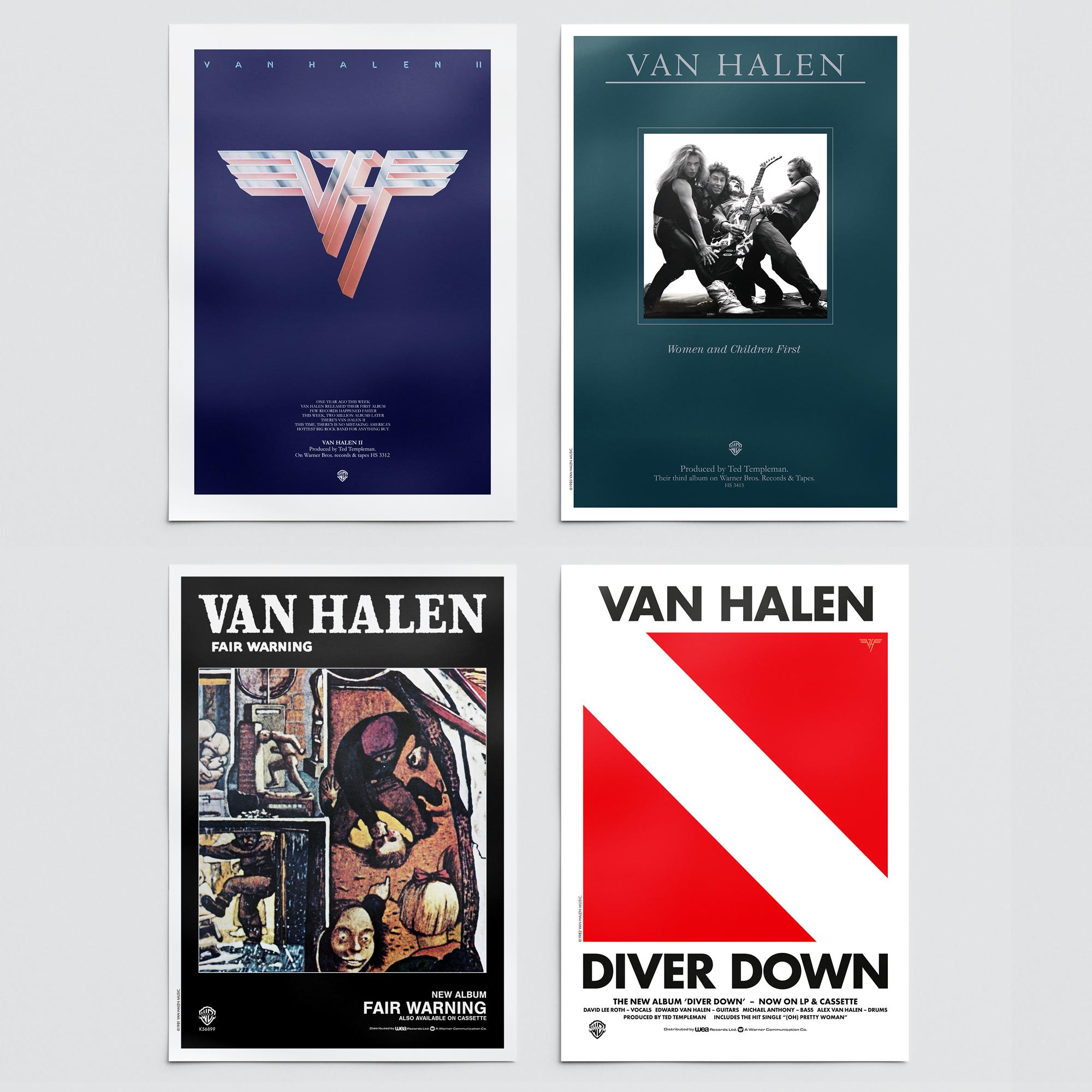 Van Halen II Vinyl Album Wall Art Poster Print 1984 5150 OU812 Diver ...