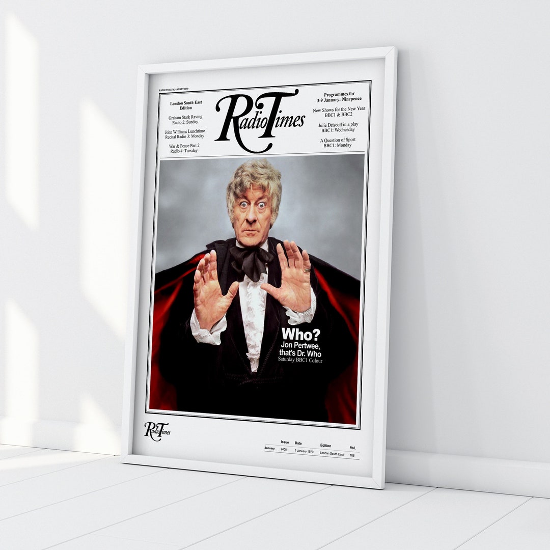 Doctor Who Tardis Jon Pertwee Radio Times 1970 Poster Dr Who Wall Art ...