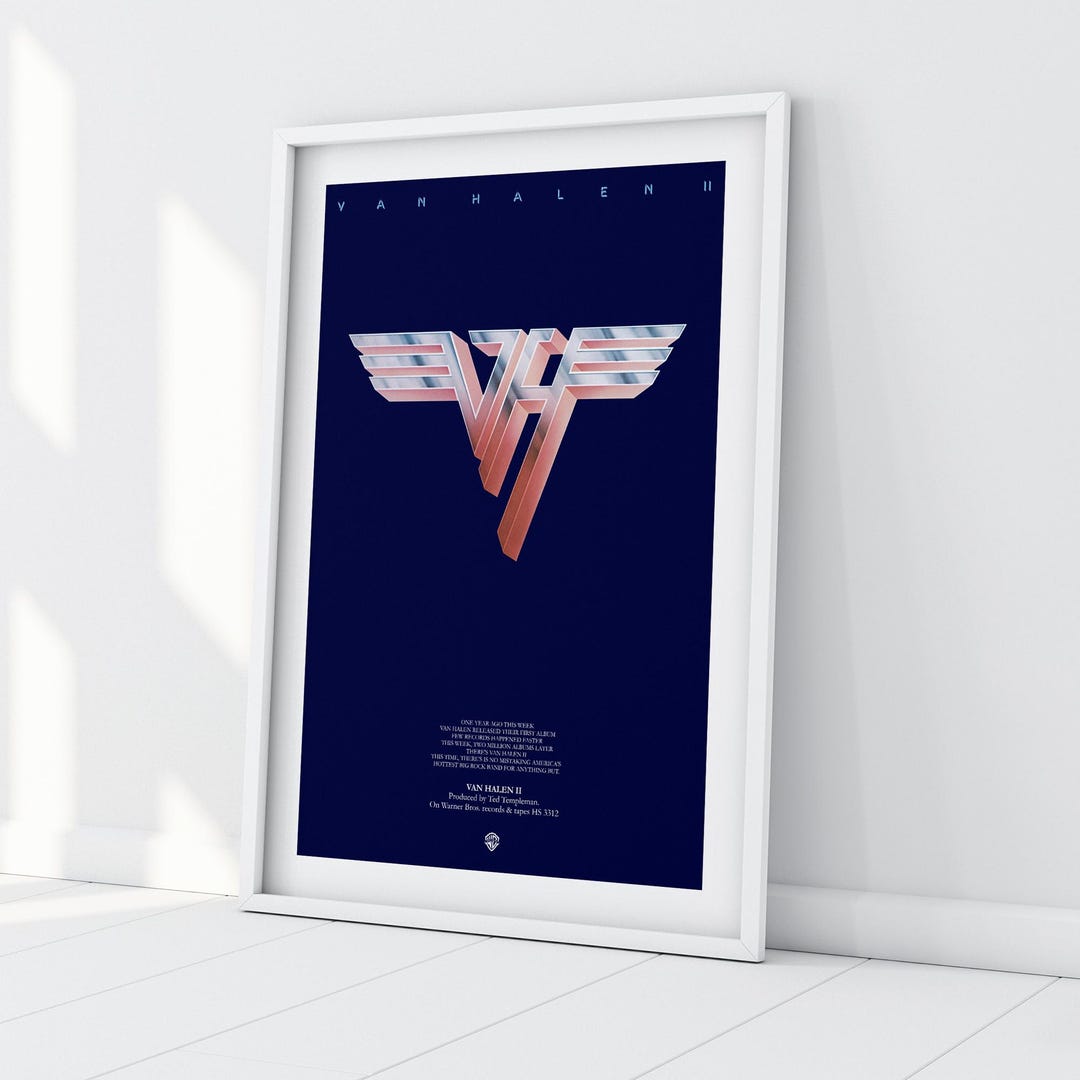 Van Halen II Vinyl Album Wall Art Poster Print 1984 5150 OU812 Diver ...