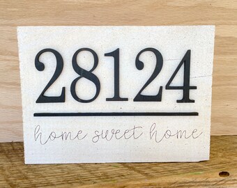 Zip Code Farmhouse Sign Custom City Farmhouse Sign Farmhouse Wall Decor ...