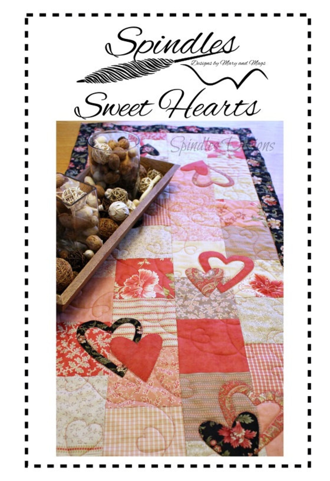 Table Runner Pattern, Heart Table Runner Pattern, Sweet Hearts Table ...