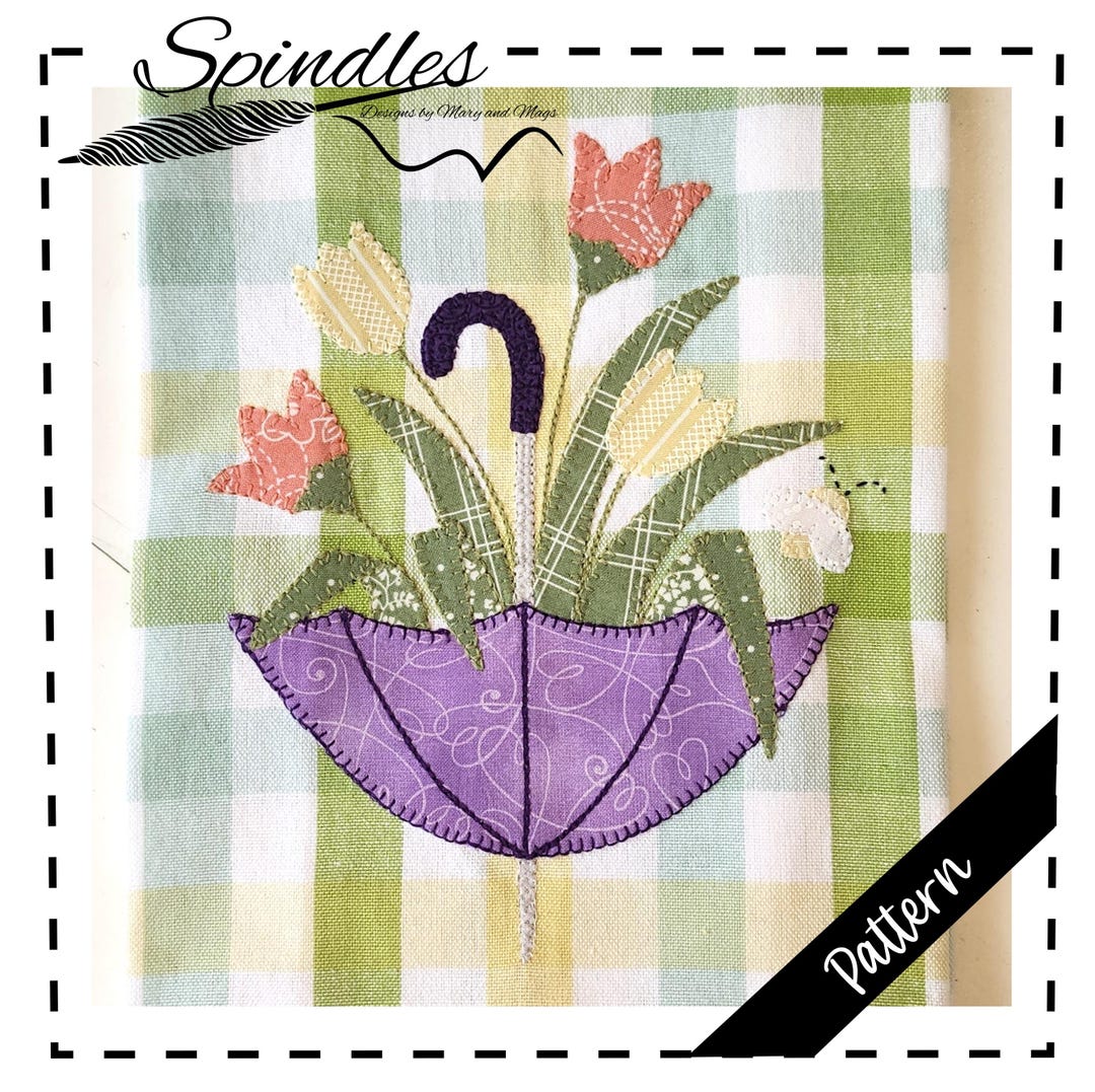 Umbrella Bouquet Applique Pattern – Spring Floral Sewing Project (PDF ...
