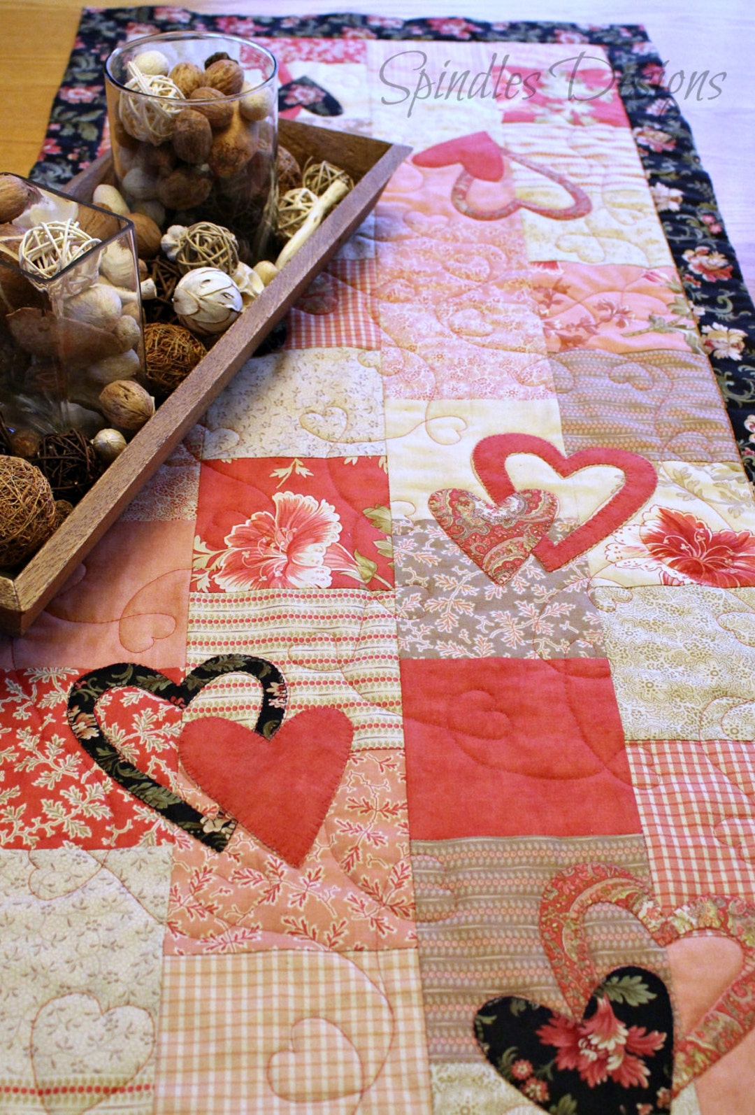 Table Runner Pattern Heart Table Runner Pattern Sweet Hearts - Etsy