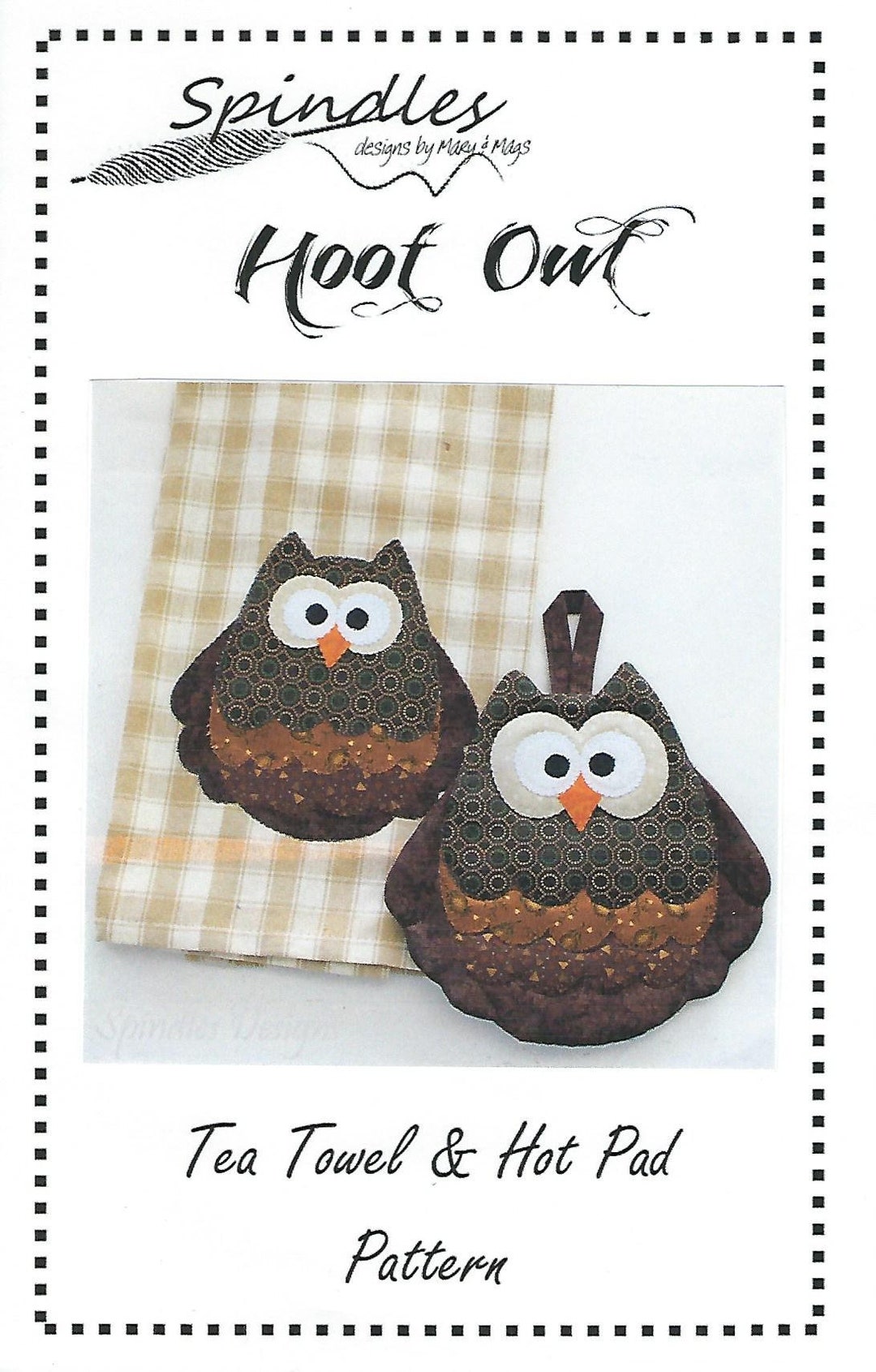 Owl Towel and Hot Pad Pattern, Two Patterns in One Owl Applique - Etsy