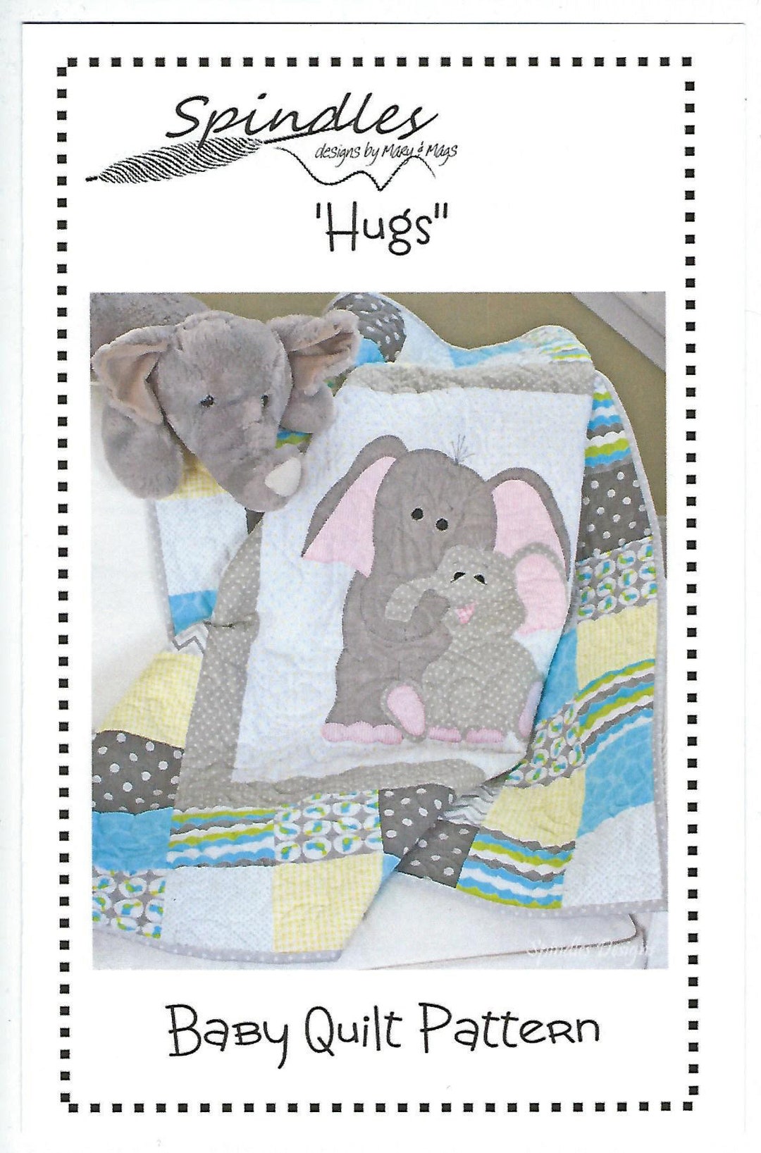 Baby Quilt Pattern, Mom and Baby Elephant Quilt Pattern, Hugs Quilt ...
