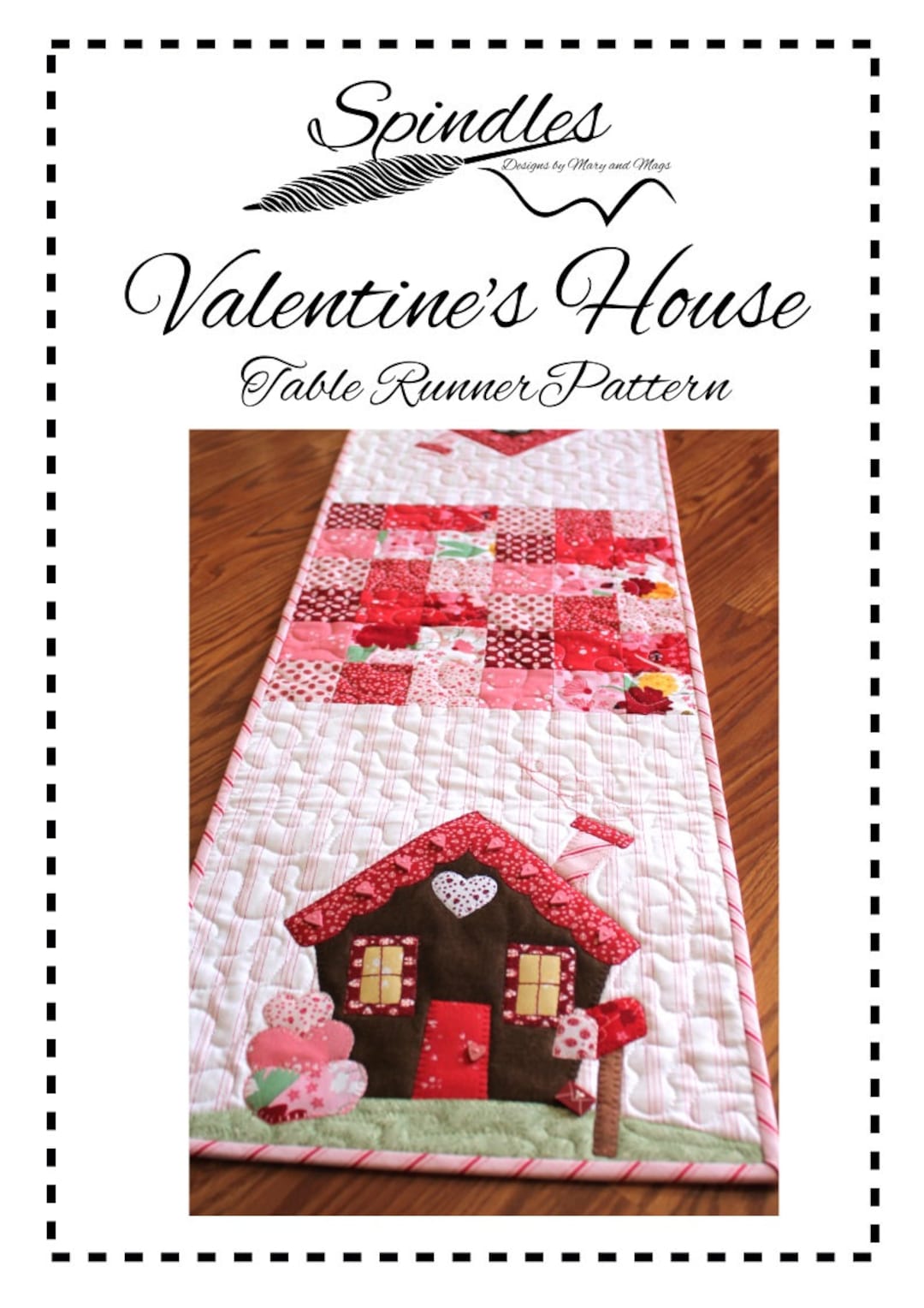 Valentine Table Runner Pattern, Valentine Quilt Pattern, Kitchen Decor ...