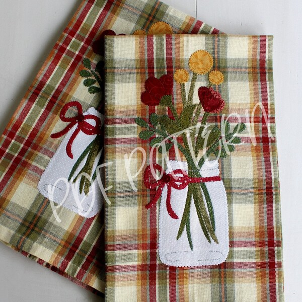 Applique Tea Towel - Etsy