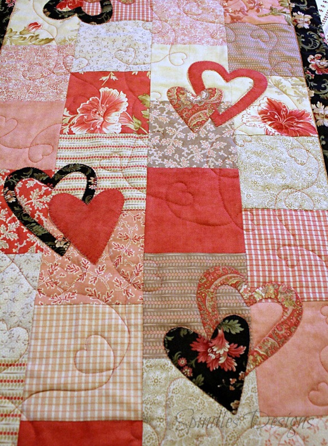 Table Runner Pattern Heart Table Runner Pattern Sweet Hearts - Etsy